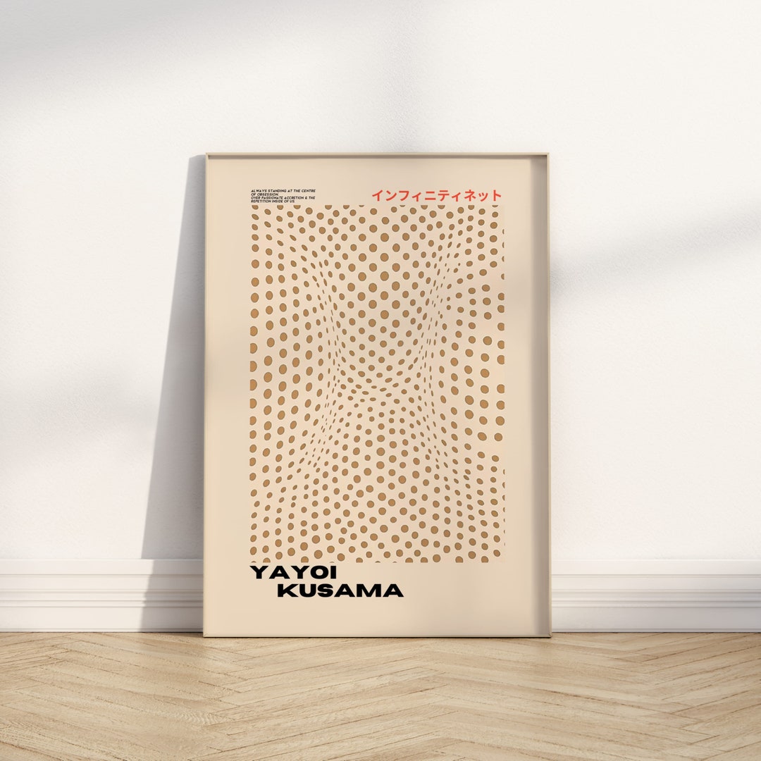Yayoi Kusama Poster, Minimal Japanese Digital Art, Inspirational Quote ...
