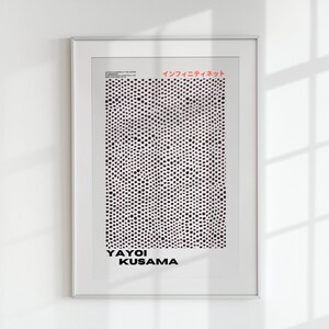 Yayoi Kusama Print, Printable Japanese Wall Art, Black and White Motif ...