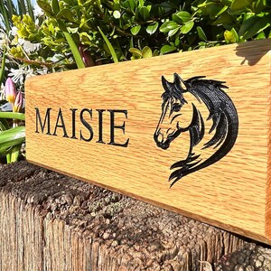 Stable Name Plate. Solid Oak Stable Sign. Equestrian Sign. - Etsy UK