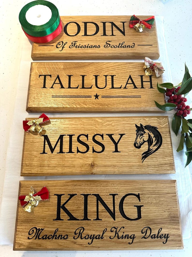 Stable Name Plate. Solid Oak Stable Sign. Equestrian Sign. - Etsy UK
