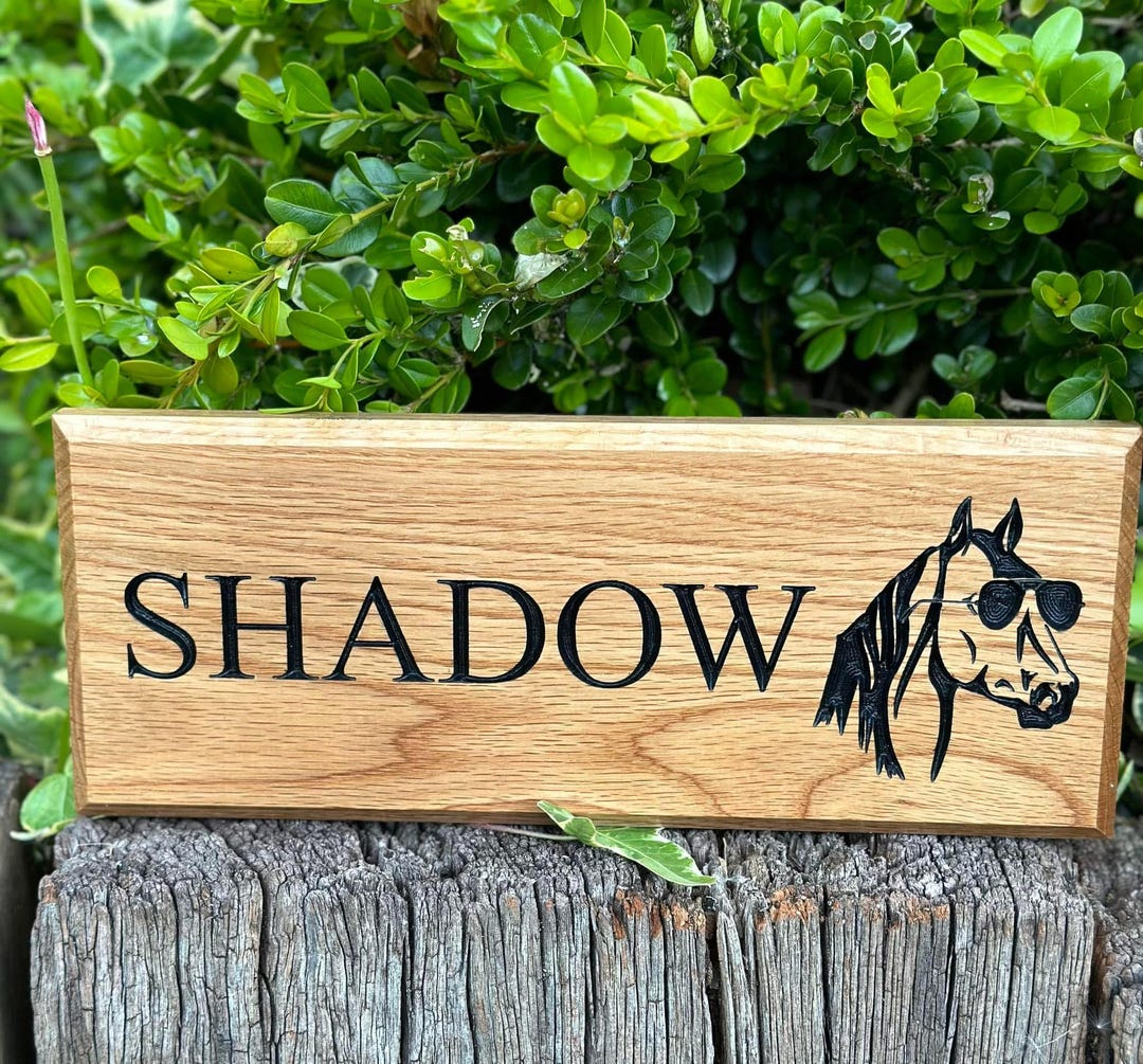 Stable Name Plate. Solid Oak Stable Sign. Equestrian Sign.personalised ...