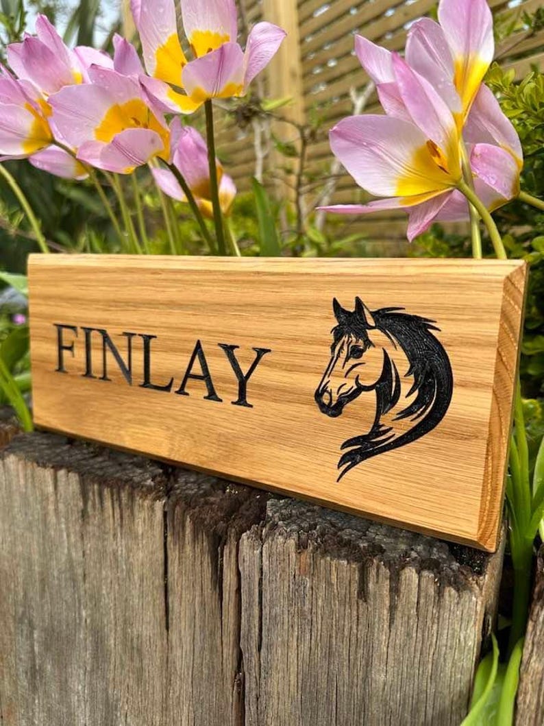 Stable Name Plate. Solid Oak Stable Sign. Equestrian Sign. - Etsy UK