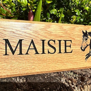 Stable Name Plate. Solid Oak Stable Sign. Equestrian Sign. - Etsy UK