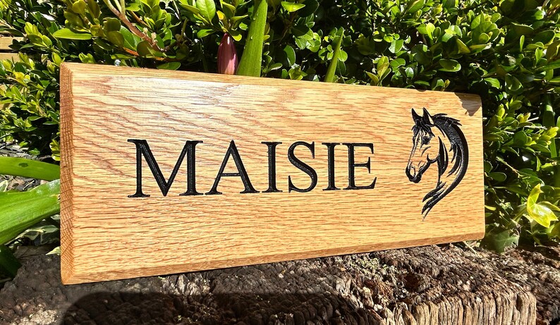 Stable Name Plate. Solid Oak Stable Sign. Equestrian Sign. - Etsy UK