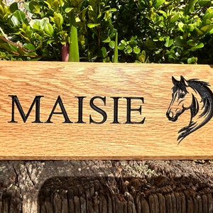 Stable Name Plate. Solid Oak Stable Sign. Equestrian Sign. - Etsy UK
