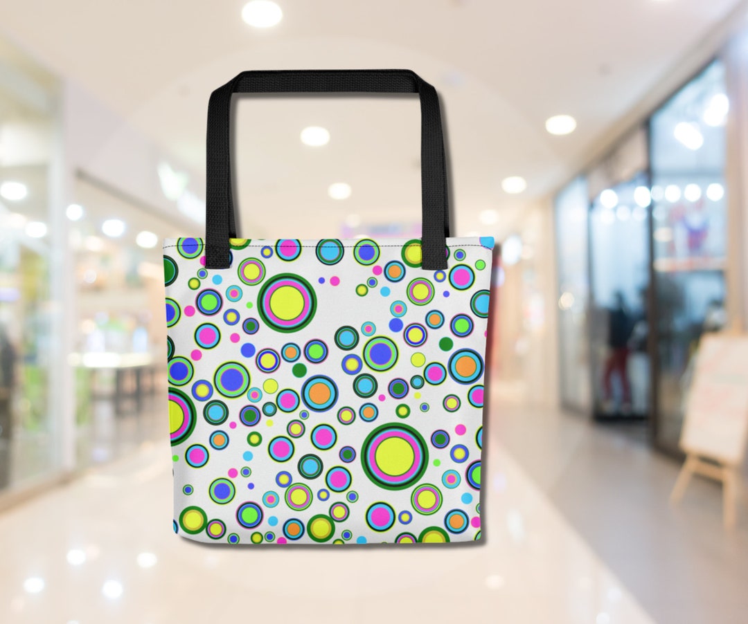 Super Cute Beach Tote Bag Gift for Her Mom Work Funky Groovy Retro Fun ...