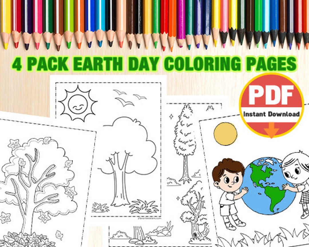 Earth Day Coloring Sheets Earthday Kids Coloring Sheet Activity Multi ...