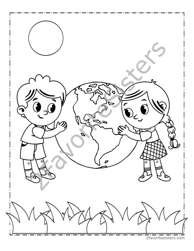 Earth Day Coloring Sheets, Earthday Kids, Coloring Sheet, Activity ...