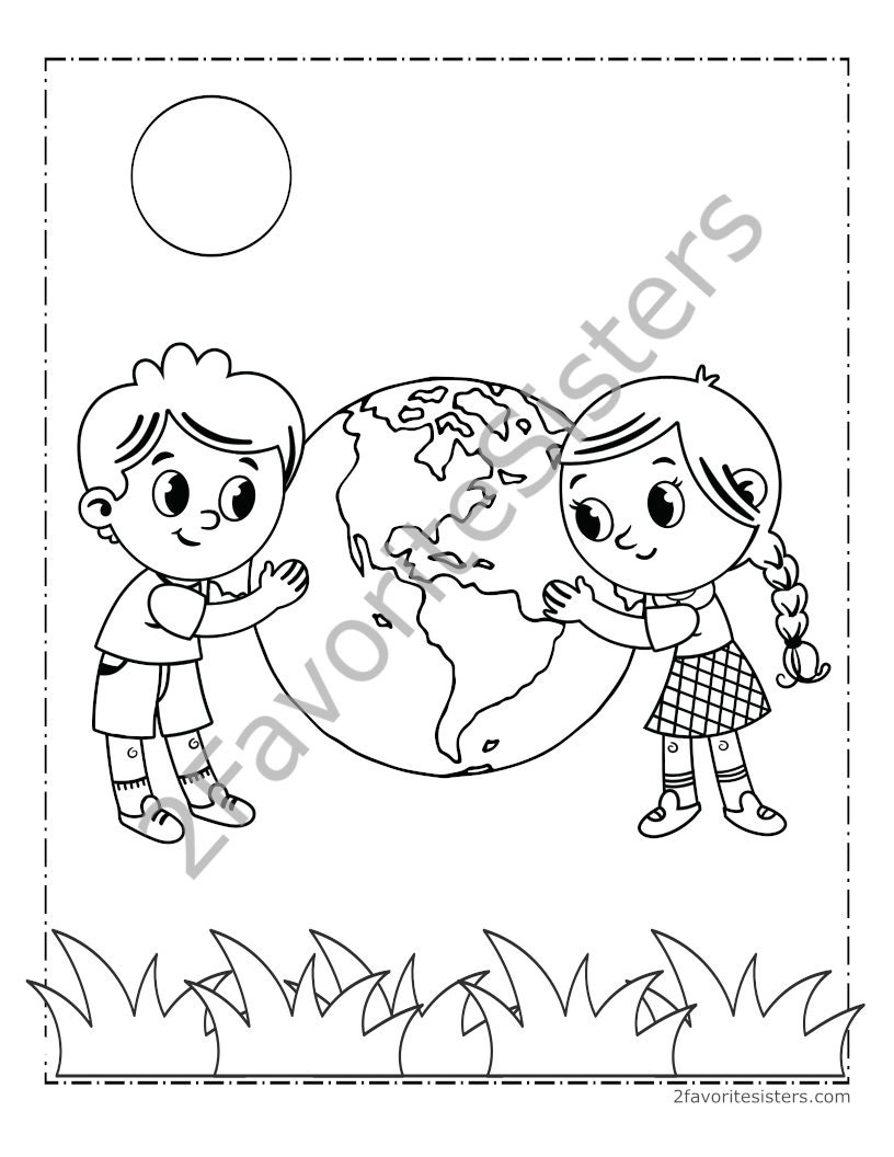 Earth Day Coloring Sheets, Earthday Kids, Coloring Sheet, Activity ...