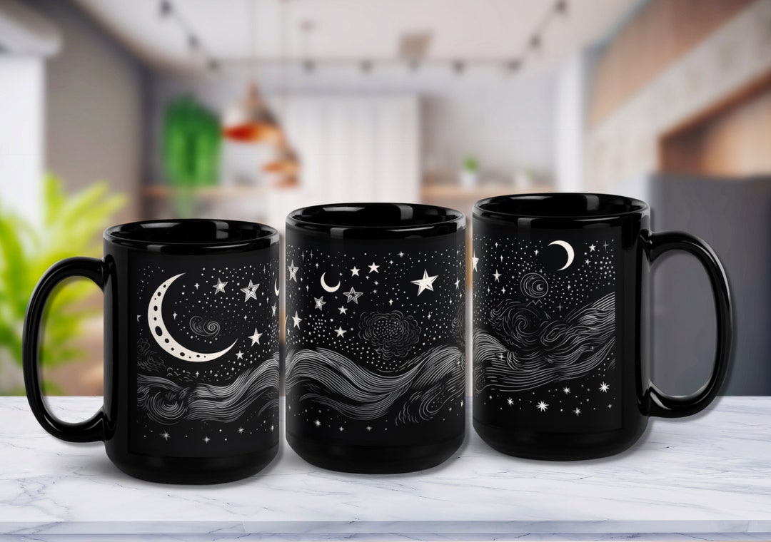Moon Mug Celestial Moon Cup Witch Gift for Coffee Lover Crescent Moon ...