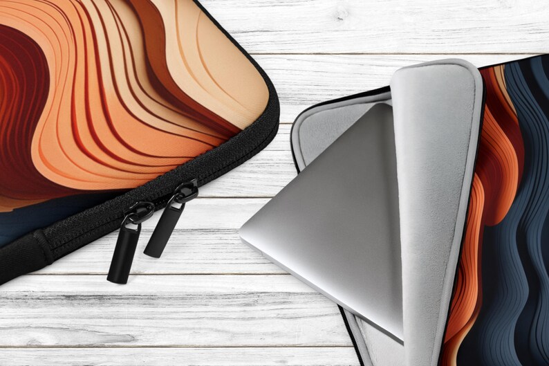 Laptop Tablet Sleeve Topographic Notebook Case Slip Cover School Work ...