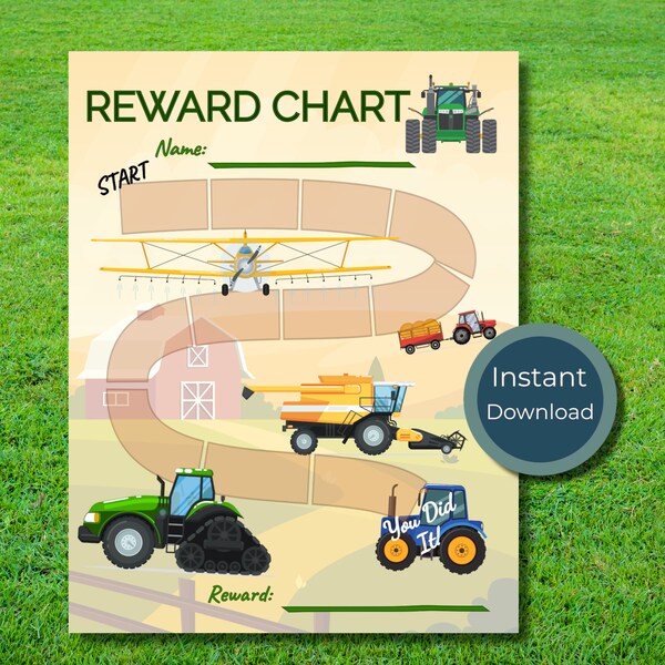 Tractor Reward Chart - Etsy