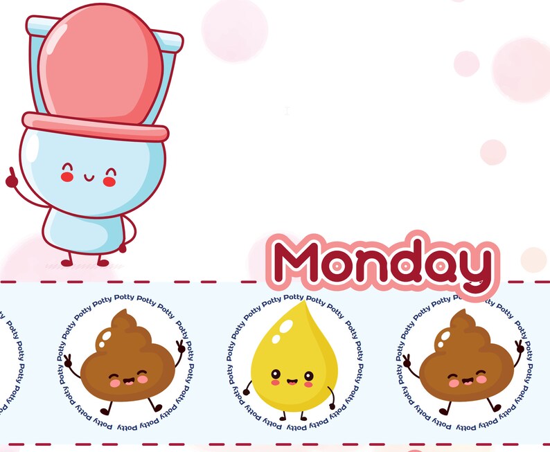 Rewarding Potty Chart Multi-pack Cute Color Download Sat Toilet Peed ...
