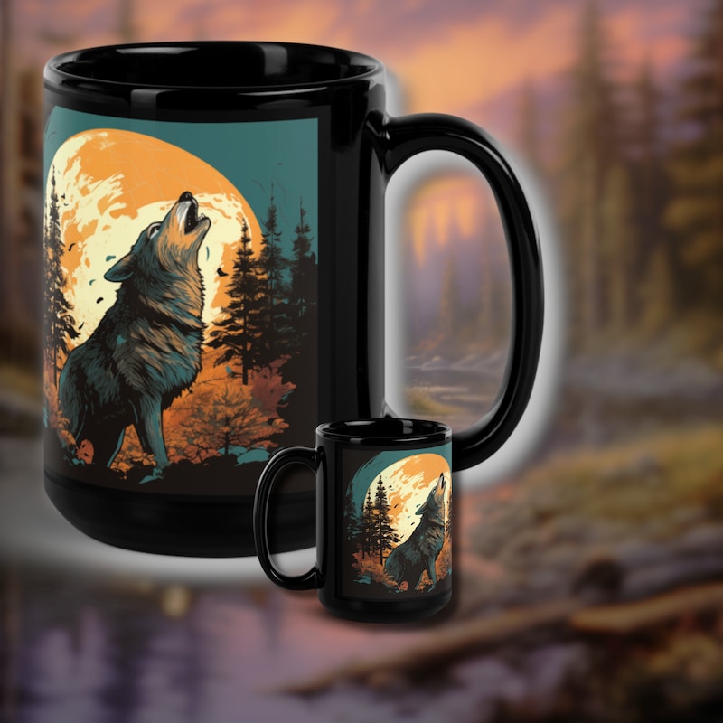 Wood Wolf Mug - Etsy
