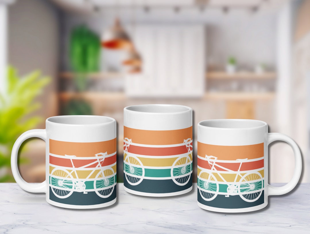 Retro Vibes Bike Mug Work Home Coffee Mug Cycle Dad Gift 11 15 20 Oz ...
