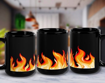 Cute & Simple Fireball Mug an Adorable, Fiery Hot Flame Design - Etsy