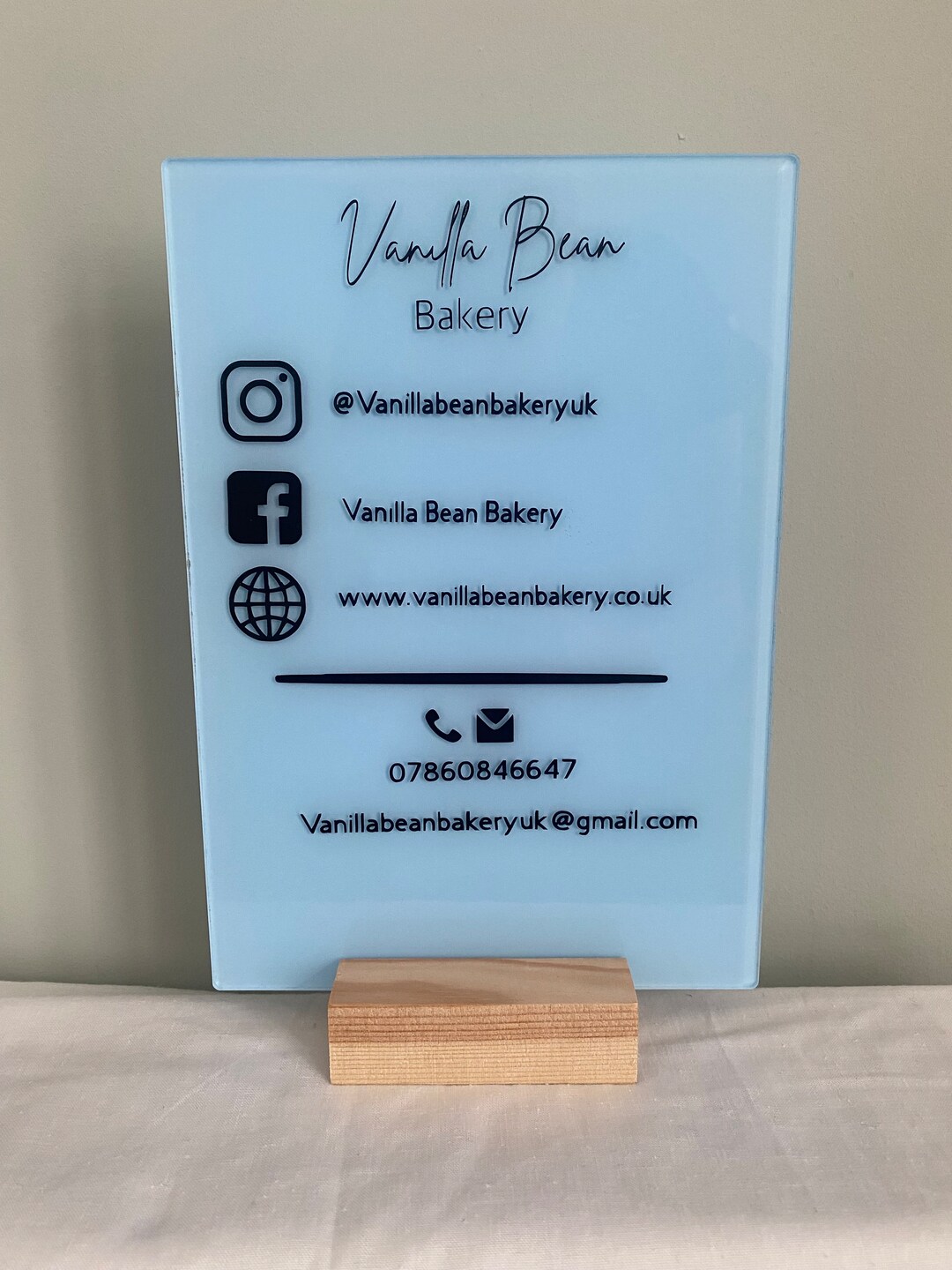 Social Media Plaque Custom Acrylic Sign, Acrylic Business Sign, Social ...