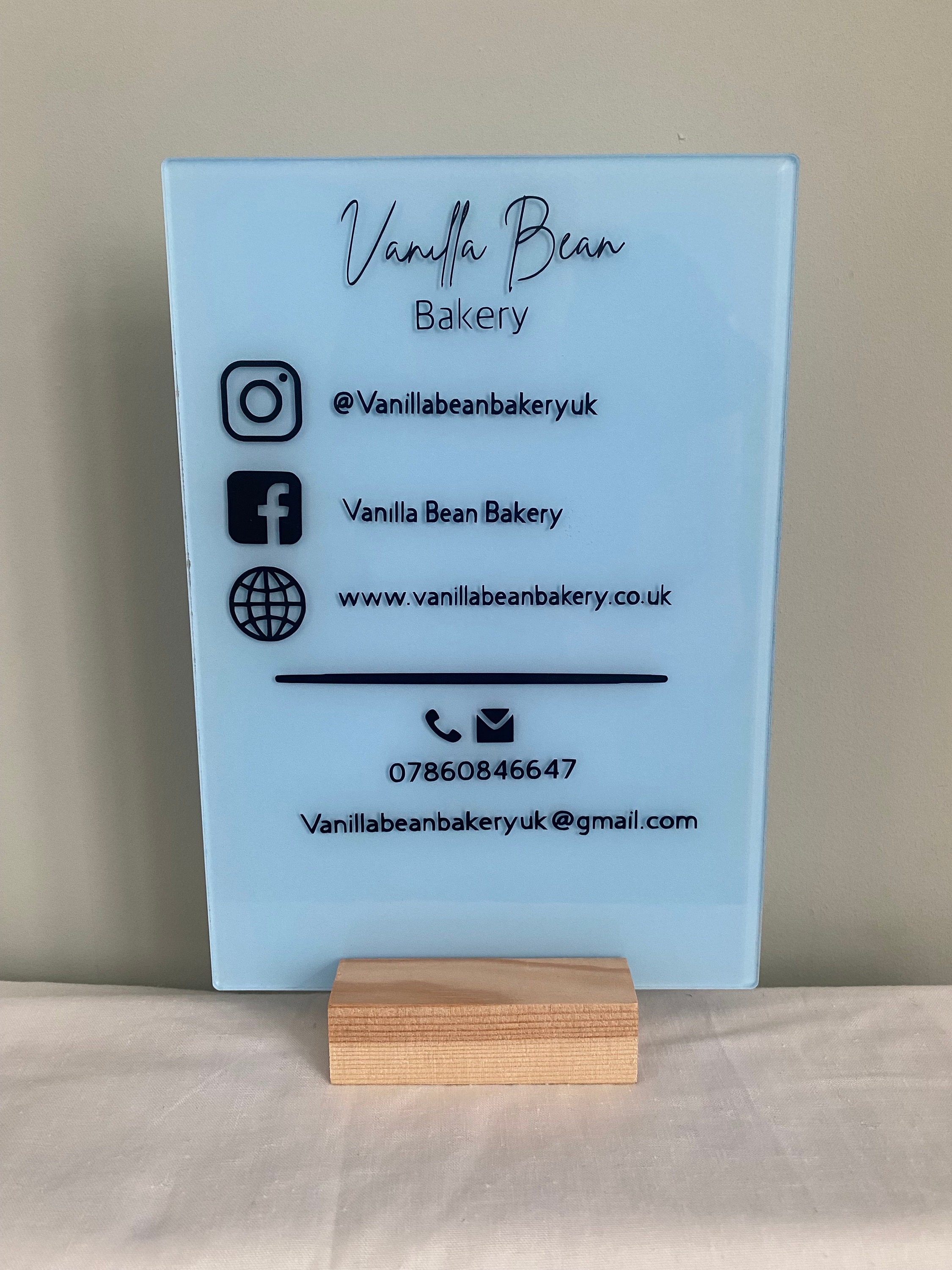 Social Media Plaque Custom Acrylic Sign, Acrylic Business Sign, Social ...