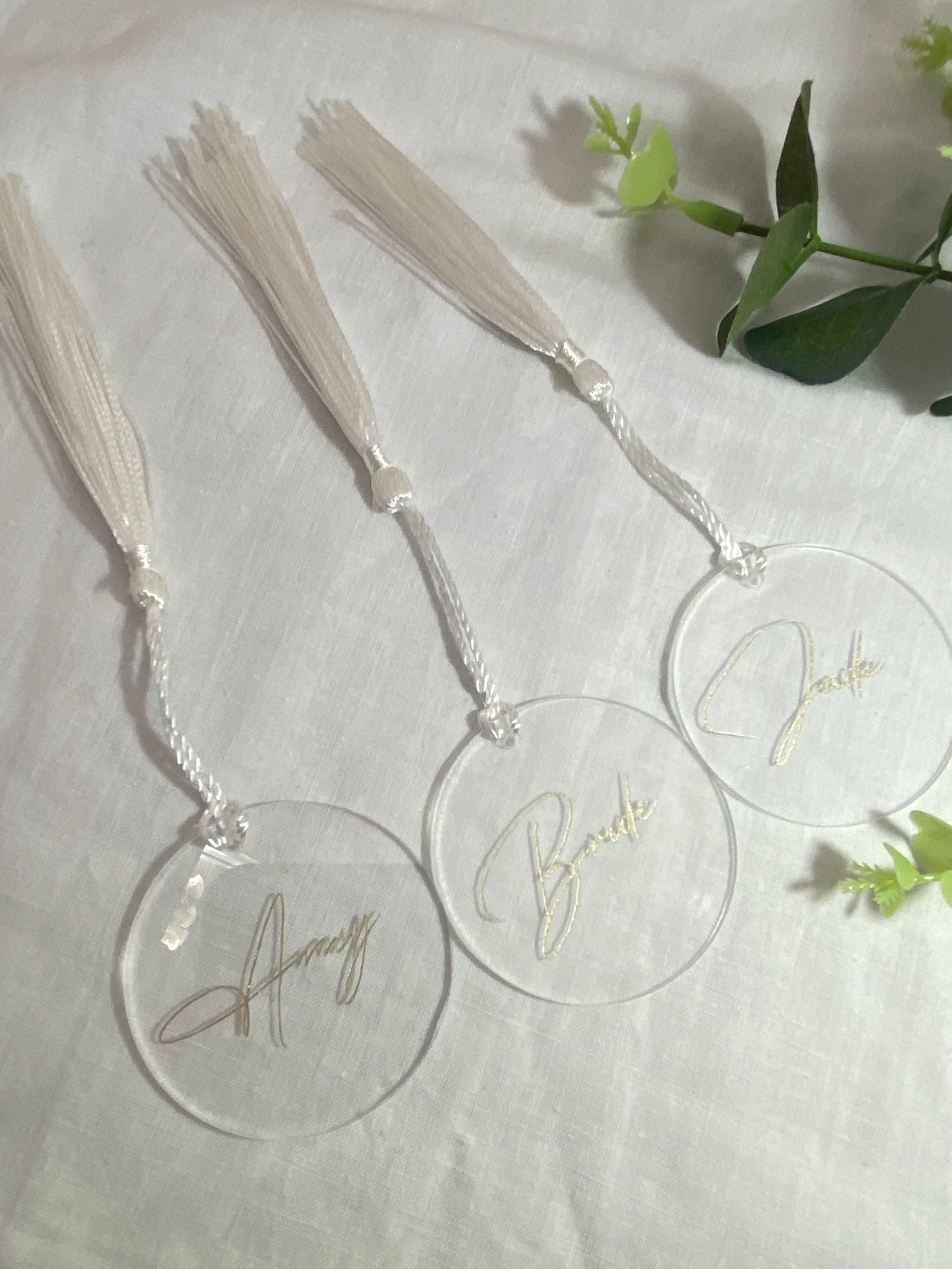 Wedding Hanger Tag With Tassel Personalised Bride Tags - Etsy UK