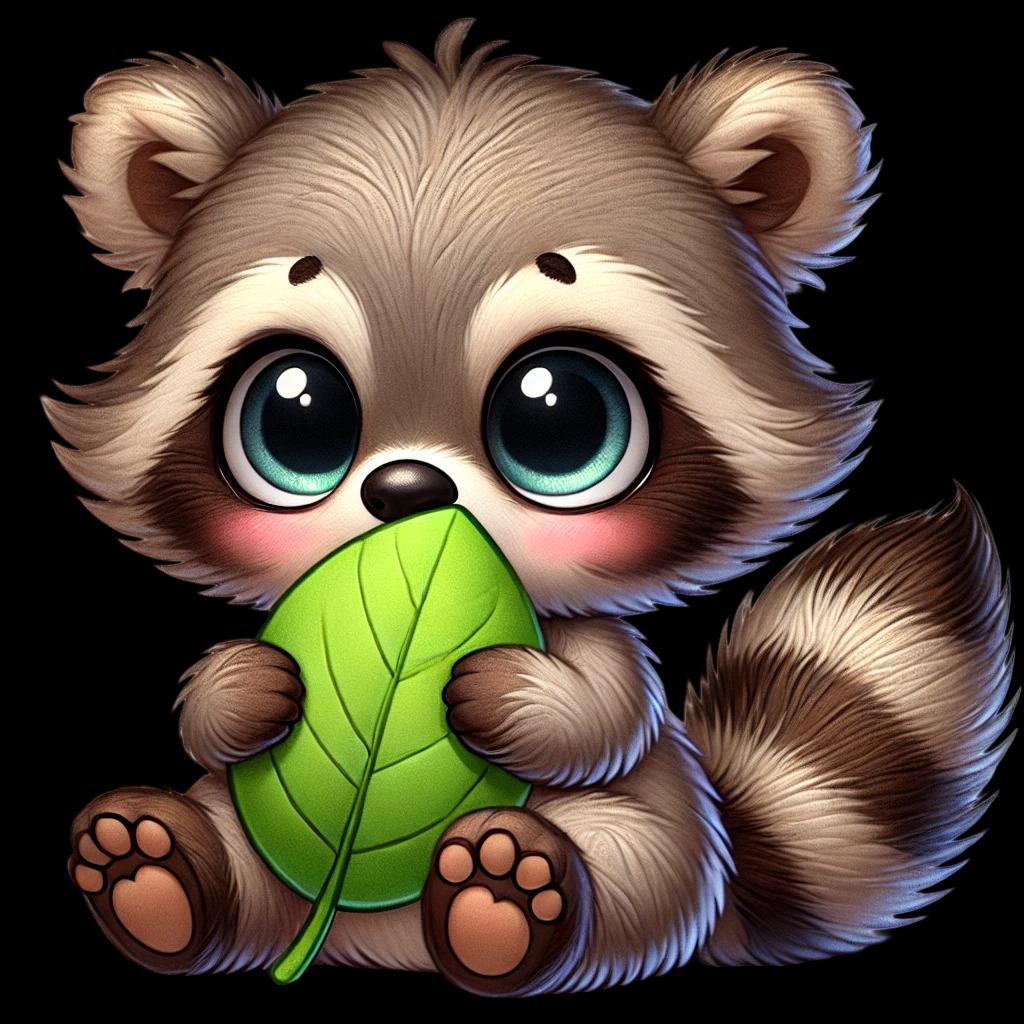 Remi the Raccoon Clipart Bundle – 10 PNG Stickers – Cute Kawaii ...