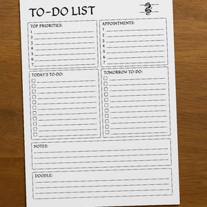 Minimalist To-do List Planner: Daily Task Tracker (printable PDF US ...