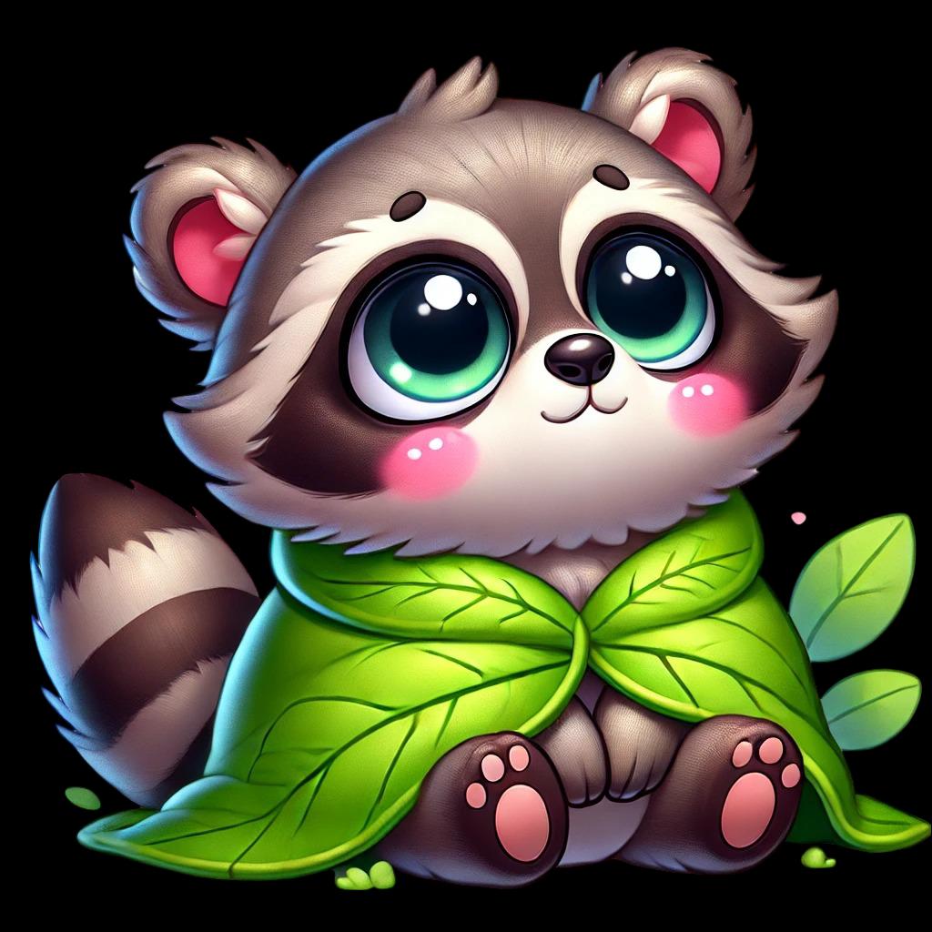 Remi the Raccoon Clipart Bundle – 10 PNG Stickers – Cute Kawaii ...