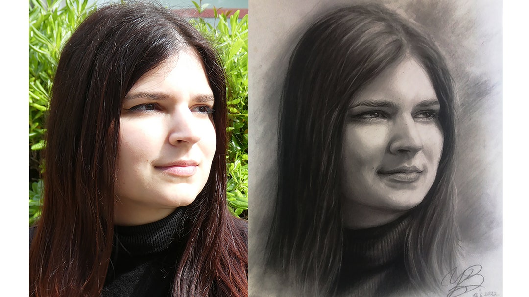 Custom, REALISTIC Portraits pencil, Charcoal Drawing, Drawing From ...