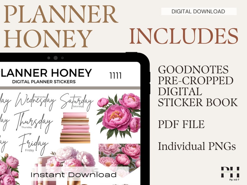 Pre-cropped Digital Stickers, Digital Planner Stickers, Goodnotes ...