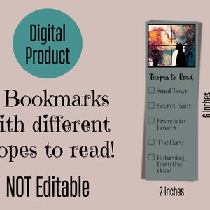 Printable Bookmarks, Reading Challenge Bookmarks, Bookmarks With Tropes ...