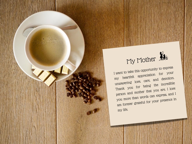 Printable Mother's Day Card, Mother's Day Letter, Mother's Day Poem ...