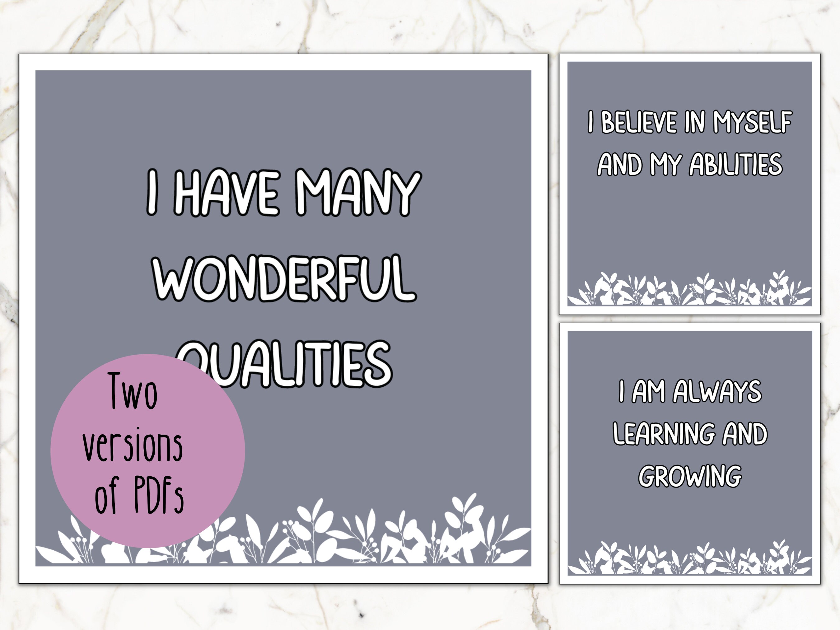 Printable Self-worth Affirmation Cards for Children and Teenagers ...