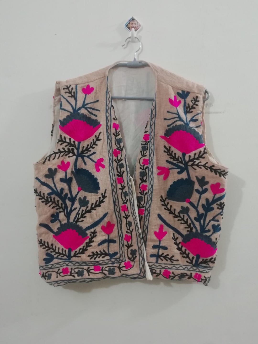 Suzani Vest Cot, Vibrant Textured Festival Attire, Perfect Gift for ...