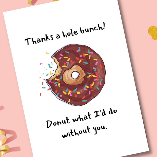 Donut Pun Thank You - Etsy