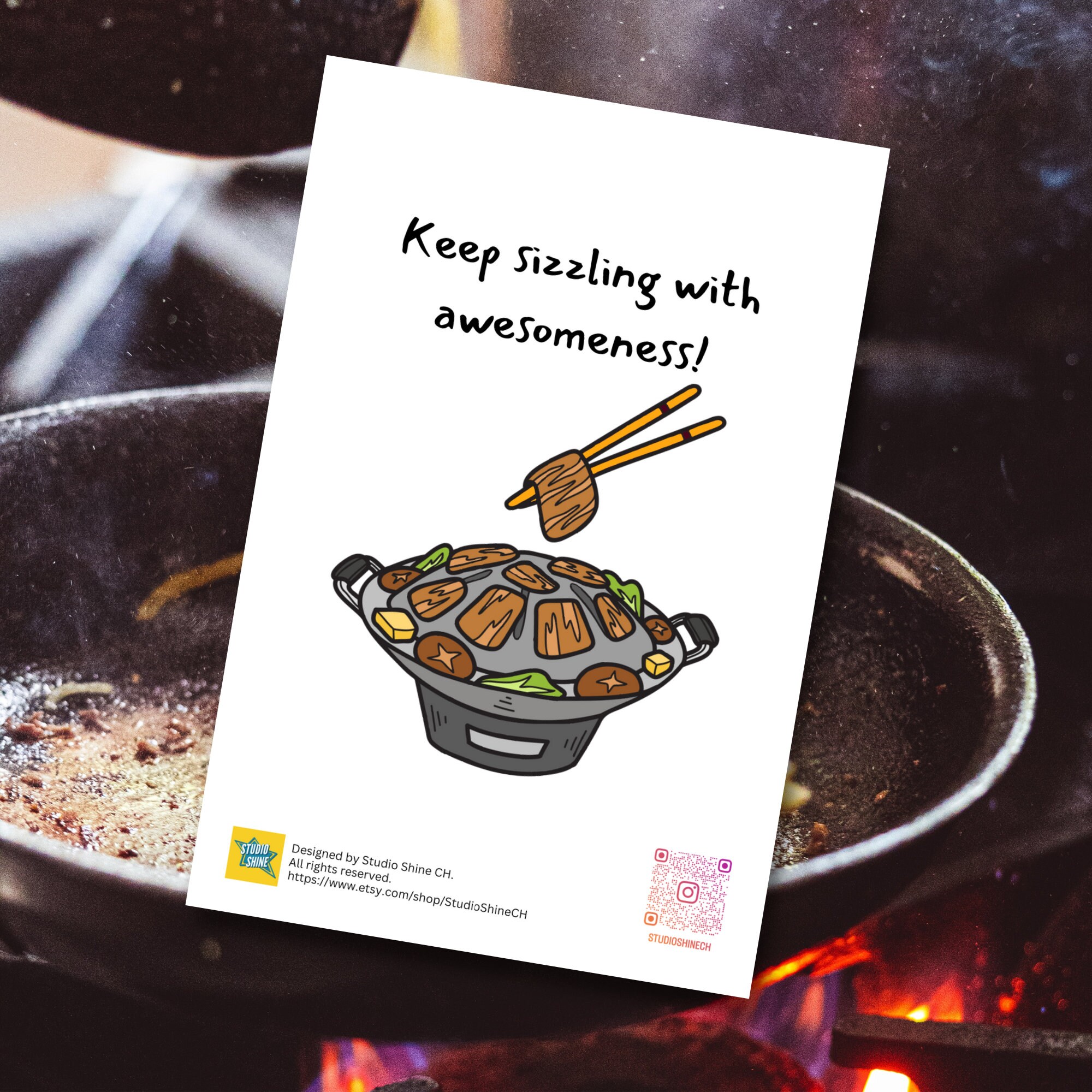 Funny Encouragement Card, Food Puns, You're Wok-ing It, Fried Rice ...