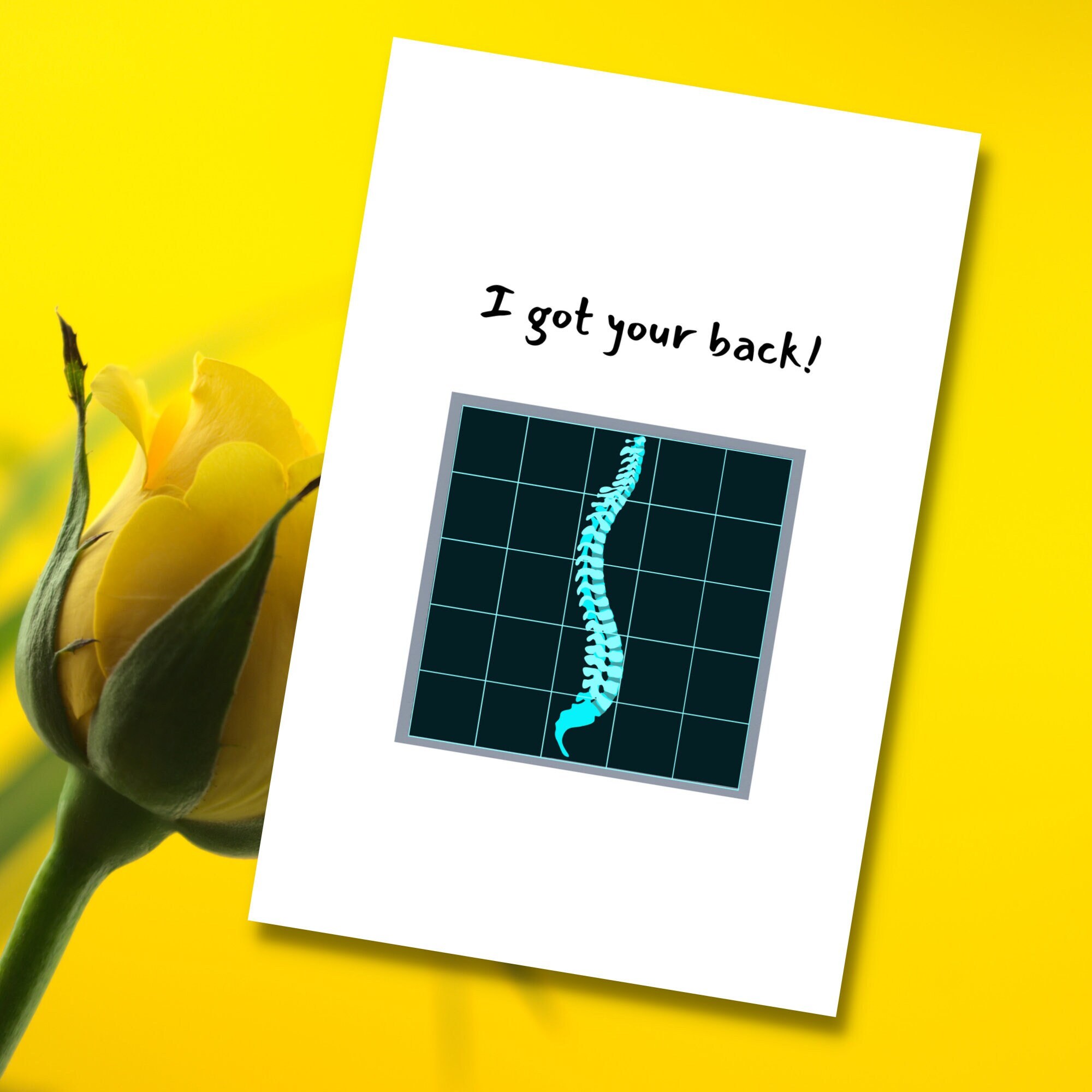 Funny Friendship/ Get Well Soon Pun Card, I Got Your Back, You Can ...