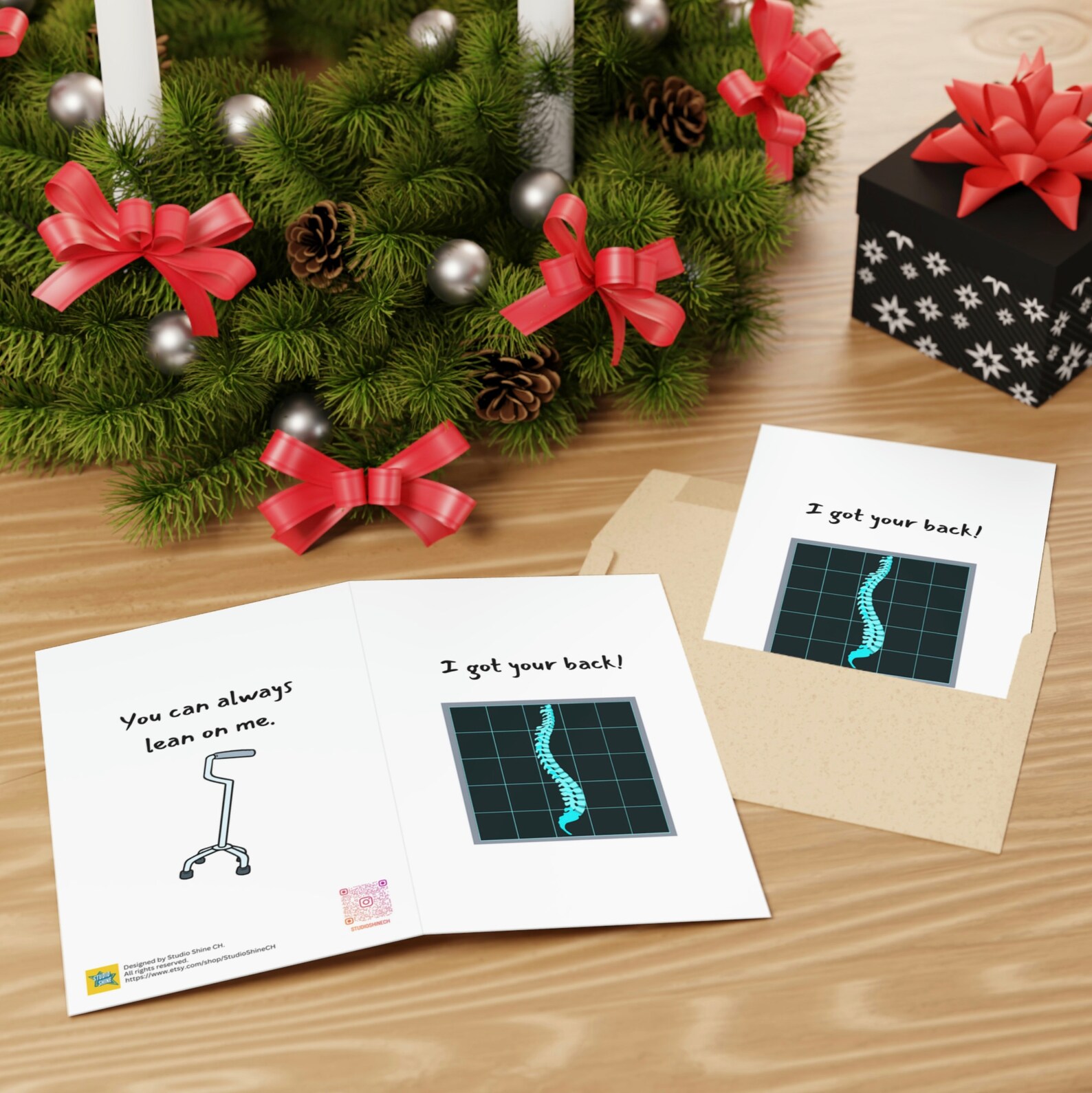 Funny Friendship/ Get Well Soon Pun Card, I Got Your Back, You Can ...