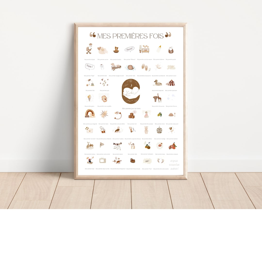 Poster © Mes Premières Fois KARMA to Stamp Baby Birth Gift Pregnancy ...