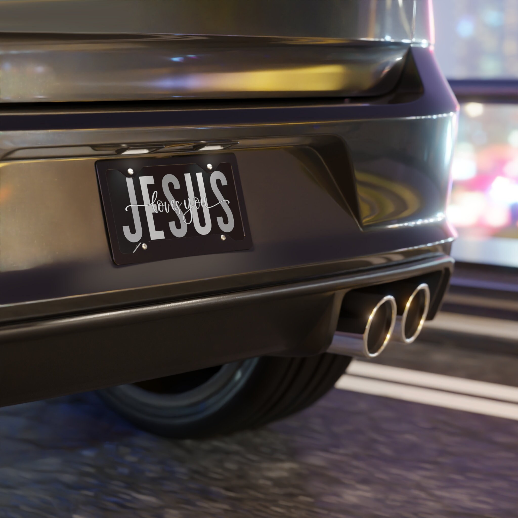 Jesus Loves You, Christian License Plate, Car Accessories, Car Tag ...