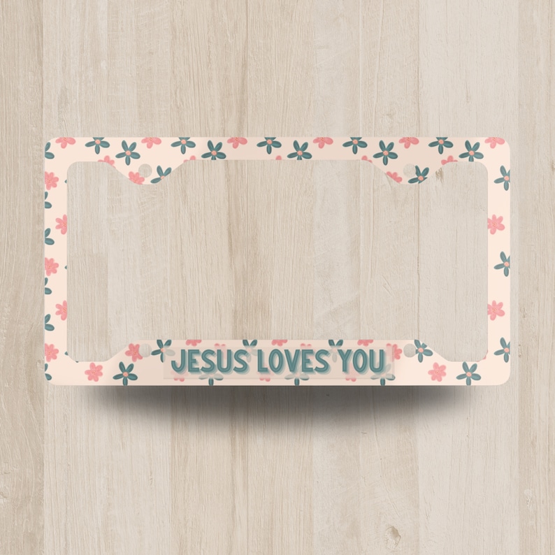 Jesus Loves You, Christian License Plate Frame, Car Accessories, Car ...