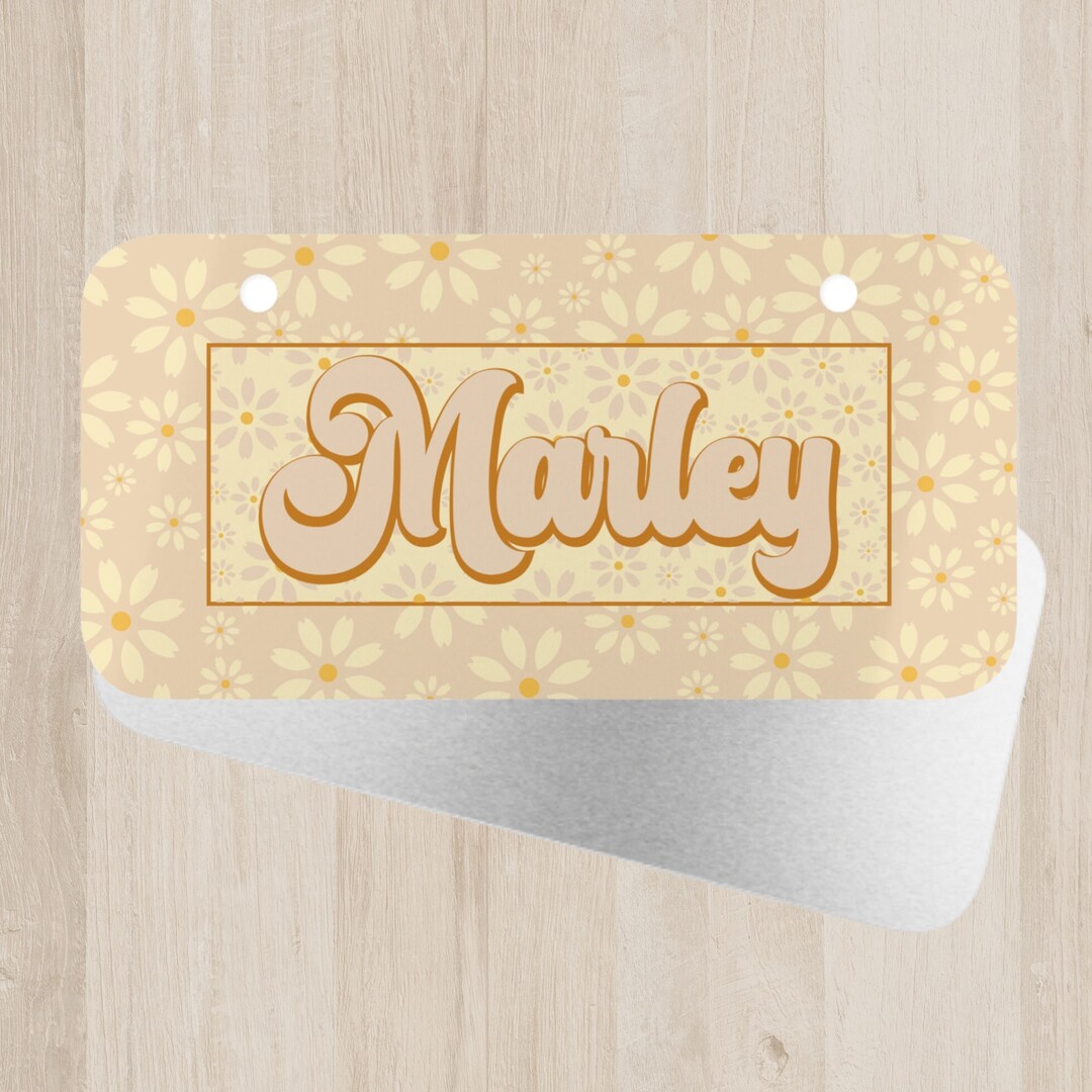 Mini License Plate, Daisy Bike License Plate, Personalized Bike License ...