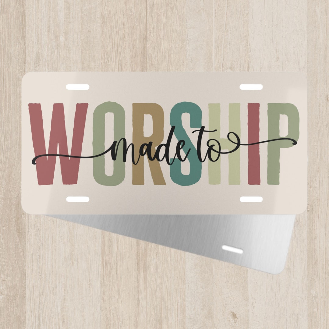 Christian License Plate, Made to Worship License Plate, Car Accessories ...