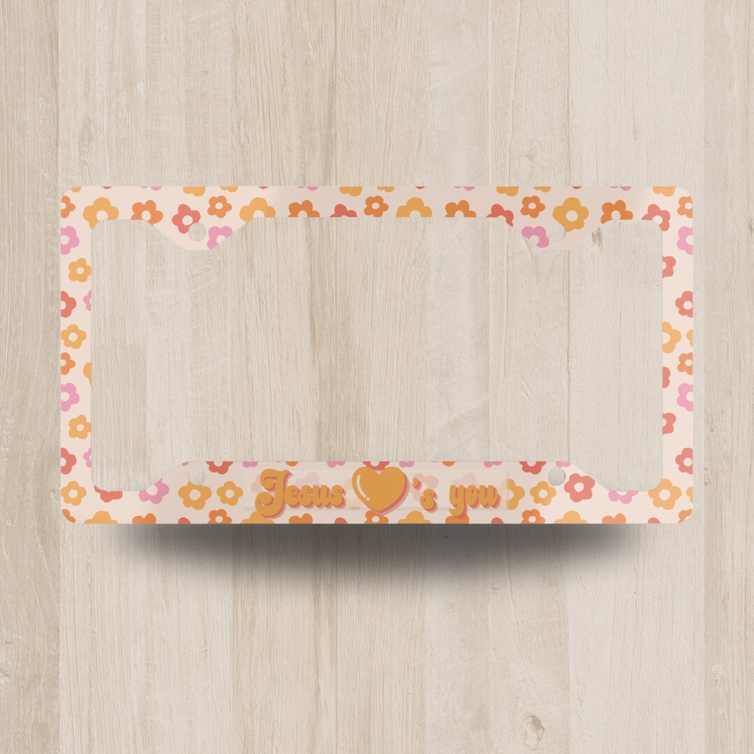 Jesus Loves You, Christian License Plate Frame, Car Accessories, Car ...