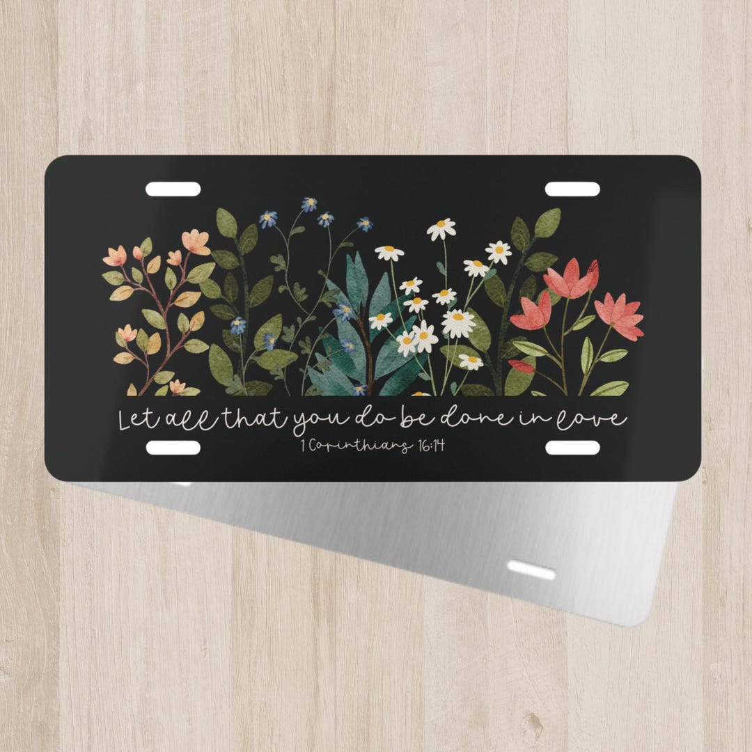 Do Everything in Love, Christian License Plate, Car Accessories, Car ...