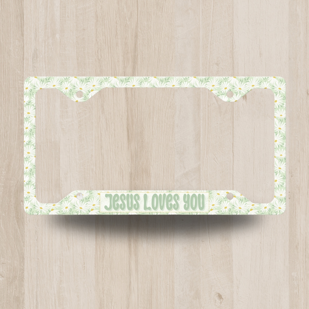 Jesus Loves You, Christian License Plate Frame, Car Accessories, Car ...