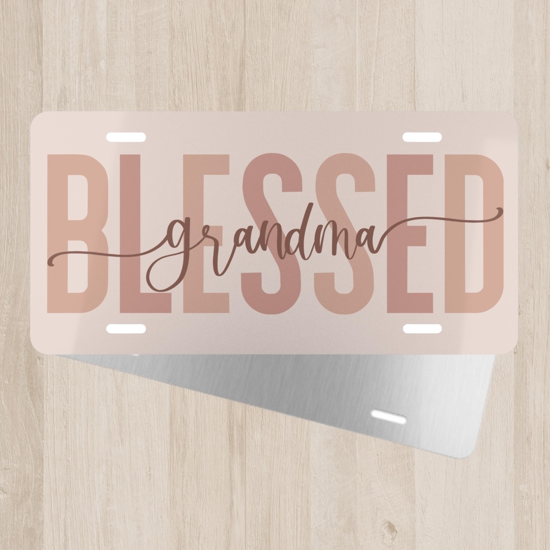 Blessed Grandma, Christian License Plate, Car Accessories, Car Tag ...