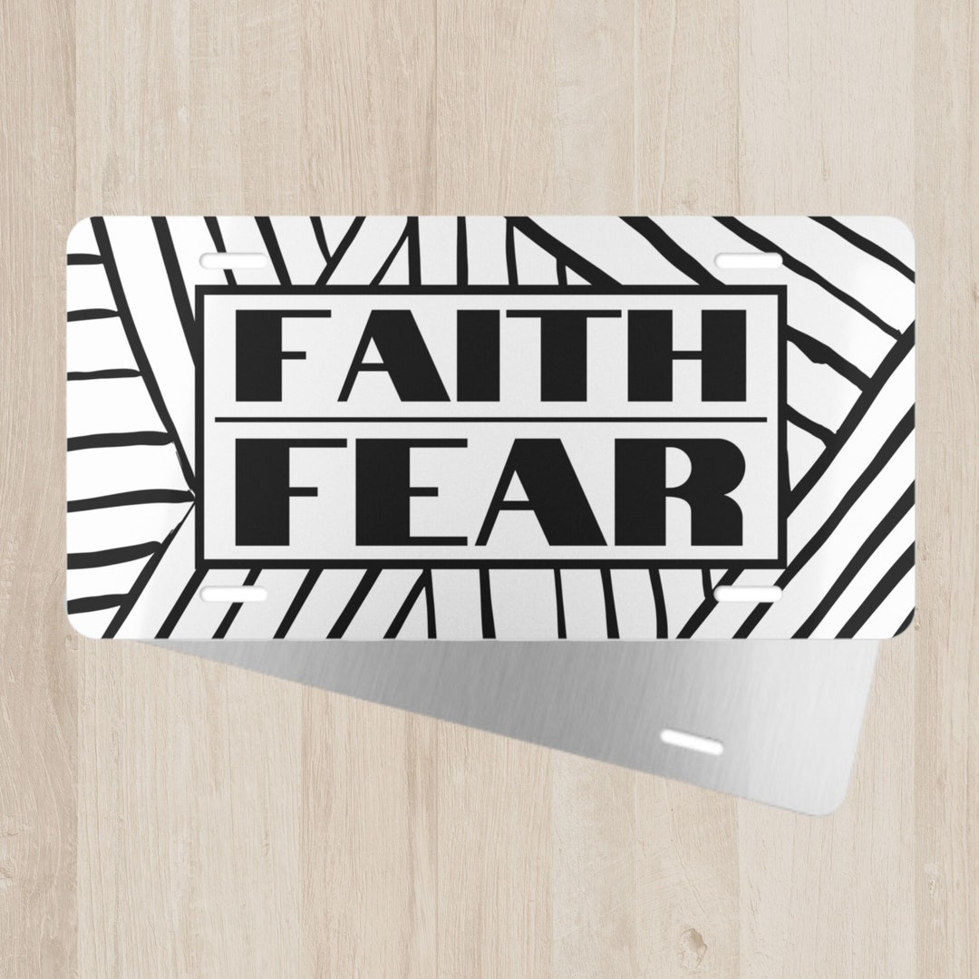 Christian License Plate, Faith Over Fear License Plate, Car Accessories ...