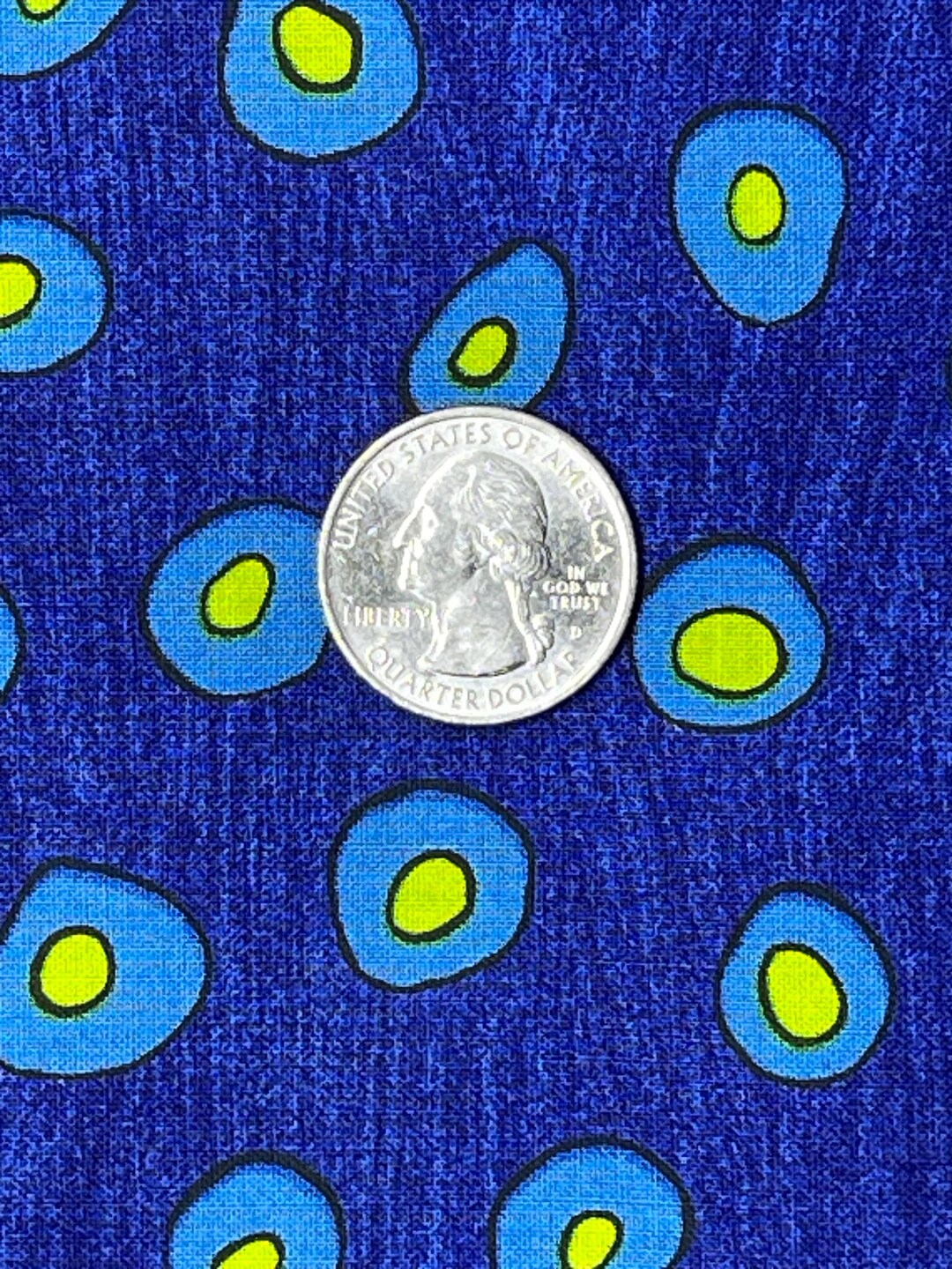 Jan Mullen Design for Marcus Brothers-brush Stroked Blue- Yellow Dots ...