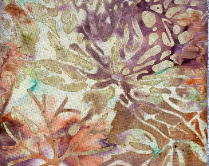 Multicolored Design on Earth Tone Background -quality Batik –2 Yards by ...
