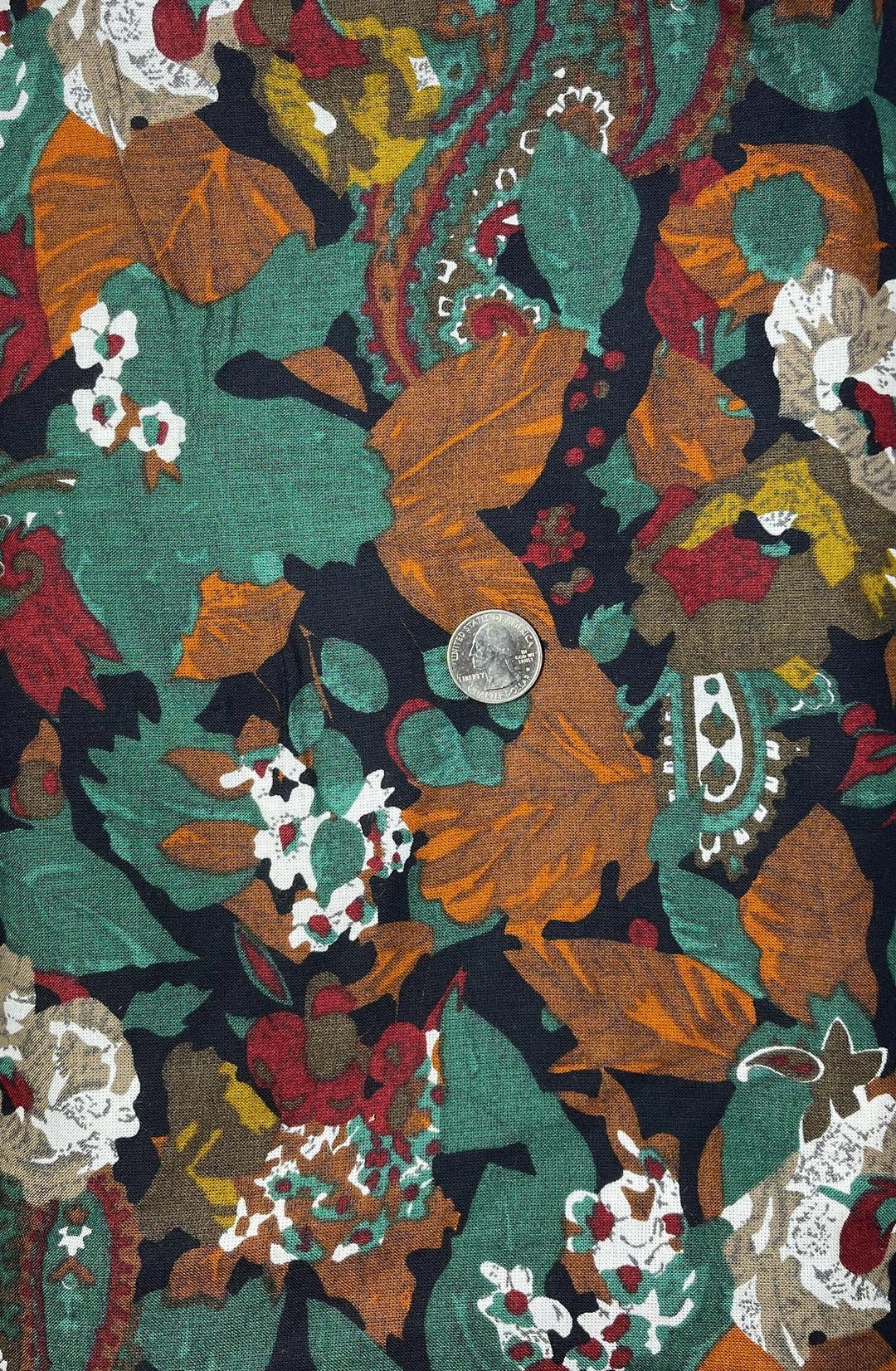 Quality Cotton -classic Black Background - Orange, Green, Red, and ...