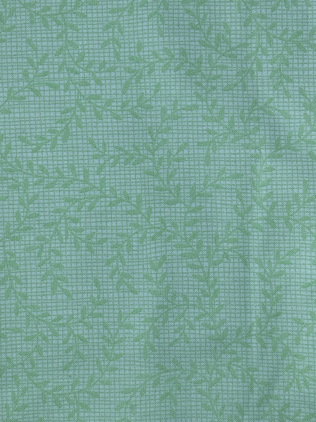 Cotton Fabric -light Lime Green Mini Square Background With Light Green ...